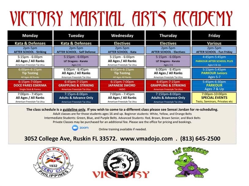 Schedule - Victory Martial Arts Academy - Tampa Bay's Premier Martial ...